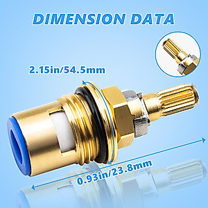 Ceramic Valve for Kohler K-GP77006-RP Faucet Cartridge, Cold Water Cartridge Replacement, One Size, Brass