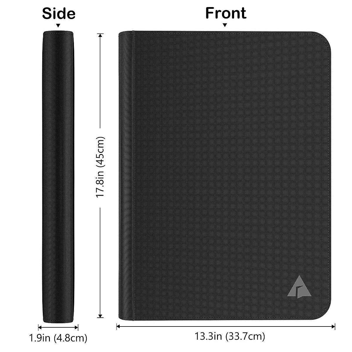 Rayvol Premium 1000+ Pockets Card Binder, 16-Pocket Ringless Trading Card Album Folder - Side Loading UltraSonic-161024 Tech Zip Binder for TCG -Black