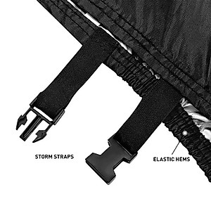 BAHULA Bike Cover Outdoor Storage Waterproof, 210D Heavy Duty Bicycle Cover, Mountain Road Bike Cover with Lock Holes - Dust, Rust, and UV Protection,Black,190X65X98cm