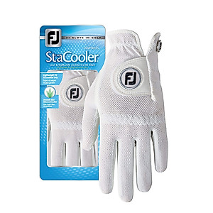 FootJoy Women's StaCooler Golf Glove, Pearl Large, Worn on Left Hand