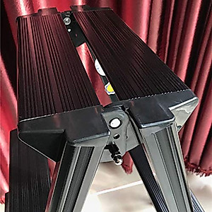 PENGJIE Folding Ladder Step Stool Ladder Stool 3 Step Folding Aluminum Heavy Duty Steel Portable Anti Slip Mat Tread Compact 150 Kg Capacity