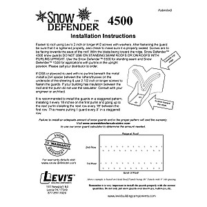 Snow Defender 4500-Stainless Steel Snow Guard Mill Finish (Bare Stainless Steel)