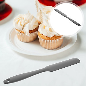 Kichvoe Baking Spatula Sourdough Starter Silicone Spatula Jar Spatulas Cake Cream Butter Spatulas Mixing Scraper Mixing Spoon Non-stick Flexible Baking Cooking Tool Grey