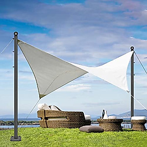 Sun Shade Sail Poles Can Be Used to Hang Shade Canvas, Holiday Lights, Canopy Awning, Flags Length After Assembly is 265 cm / 104.33 inch