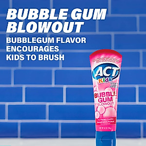 ACT Kids Anticavity Fluoride Toothpaste 4.6 oz. Bubble Gum Blowout
