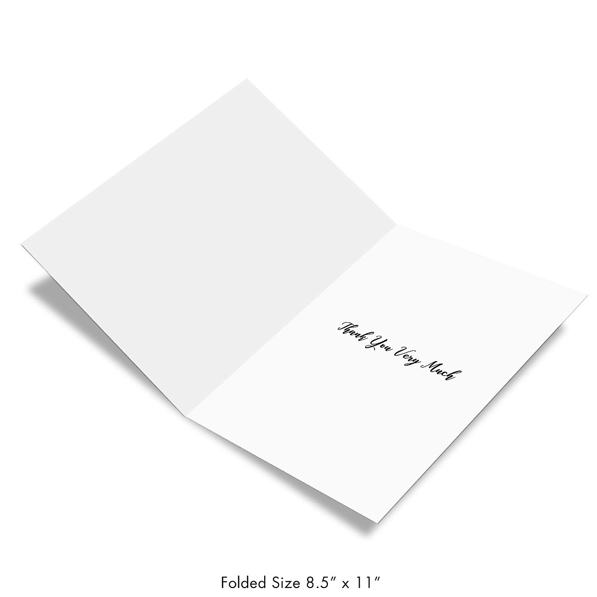 The Best Card Company - 1 Big Thank You Greeting Card (8.5 x 11 Inch) - Group Card for Showing Thanks, Appreciation, Gratitude - Blooming Driftwood J6108CTYG