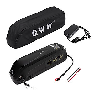 QWW 48V13AH 1400W Electric Bicycle Battery with Waterproof Bag and Charger