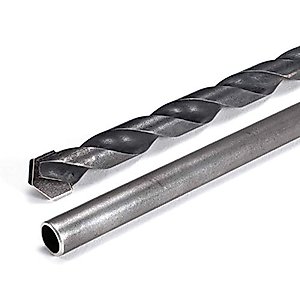 SnakeBit Drill 3/8" x 18" Masonry Cable Installer Drill Bit – Carbide Tipped Hollow Shank Bellhanger Drill Bit - Made in USA