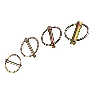 ABN Spring-Loaded Lynch Pin 50-Piece Assortment Kit – L Pin Fastener Set – Boat, Bike, Tractor L-Pins Trailer Hitch Lock