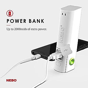EdisonBright NEBO PAL-360 3-in-one Power Bank,Light and Fan NEB-WLT-0027 LED Reading Light