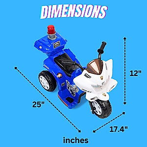 KID MOTORZ Lil Patrol Ride On Toy, 6V, Purple and Pink