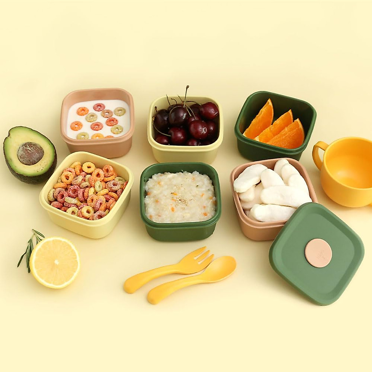 Housetip Silicone Food Containers,10.1oz 300ml 3Pcs, BPA Free Premium Silicone with Steamhole Lid, Dishwasher,Microwave and Freezer Safe,Semi-persistent Use,Food Grade, FDA