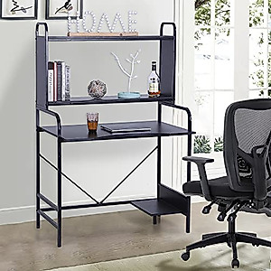 MAISON ARTS Gaming Computer PC Desk, Gamer Workstation, Home Office Desk