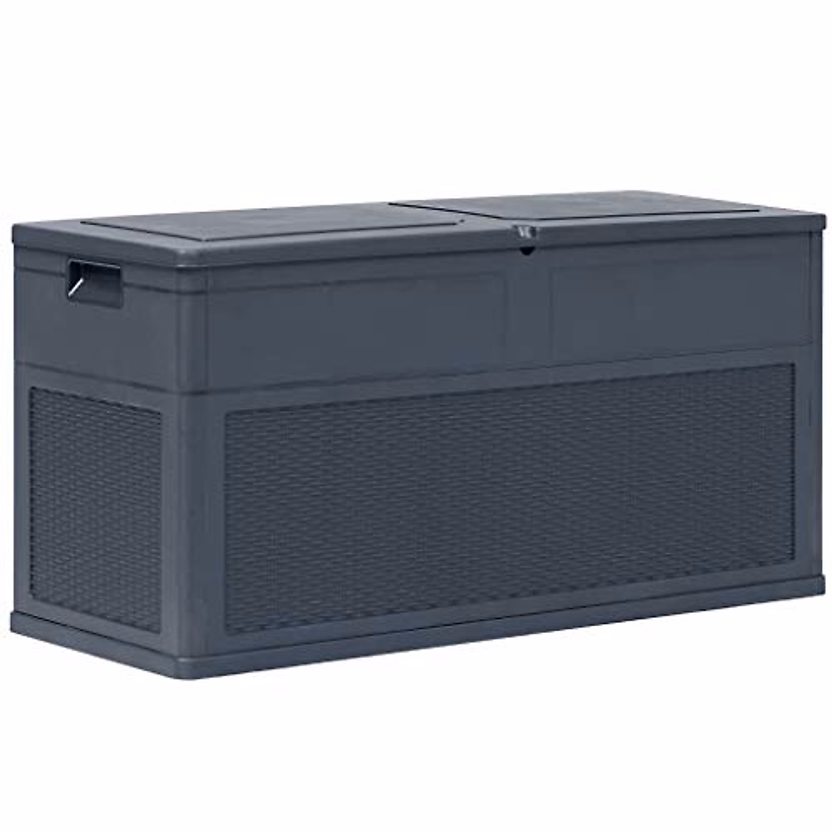 Festnight Garden Storage Box Lockable Garden Container Cabinet Toolbox for Patio Outdoor Furniture 84.5 gal Anthracite
