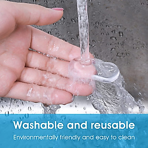 20 Pieces Toilet Seat Bumpers, Universal Toilet Lid Bidet Replacement Bumper Kit Silicone Rubber Bumpers for Bidet Attachment with Strong Adhesive for Families, Hotels, School Toilet