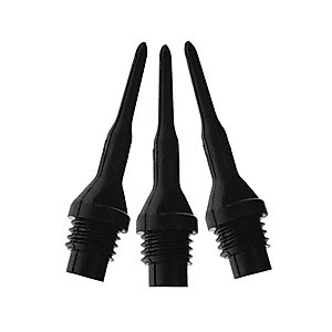 Viper Dart Accessory: Tufflex II 1/4" Thread Soft Tip Dart Points, Black, 100 Count (Pack of 1)