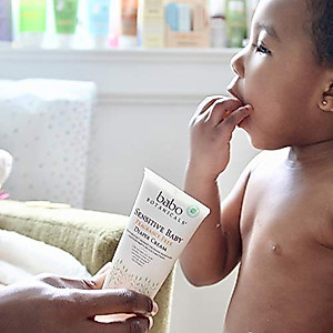 Babo Botanicals Sensitive Baby Fragrance-Free Diaper Cream - with Non-Nano Zinc Oxide, Organic Calendula, Shea & Cocoa Butter - EWG Verified - 3 oz