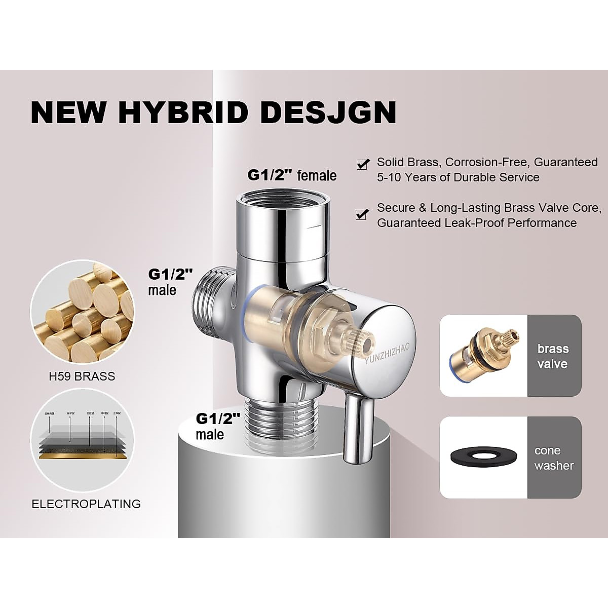 YUNZHIZHAO Powerful Handheld Bidet Sprayer for Toilet/Bathroom, Multi-Purpose Spray with Complete Premium Accessories