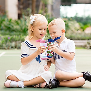 ZREGGUR 24pack Mixed coloer 12oz sublimation tumbler kids sippy cup blank stainless steel thermos kids water bottle for school toddler cups spill proof with straw and lid