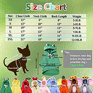 HDKUW Dogs Hoodie, Sweatshirt Fruit Warm Coat Sweater, Cold Weather Costume for Puppy Small Medium Dog (M, Blue Elephant)