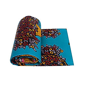 African Fabric 6 Yards Real Wax 100% Cotton Ankara Fabric for Party Dress 24FS1100