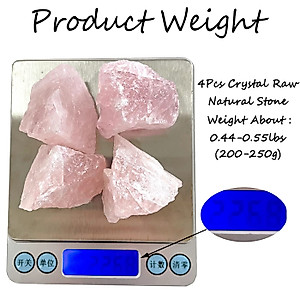 ZHIYUXI 2" Amethyst Crystal Rocks Natural Crystals and Healing Stones Large Crystals Rocks for Tumbling Raw Stones Witchcraft Wire Wrapping Fountain Rocks Cabbing Room Decor 4Pcs