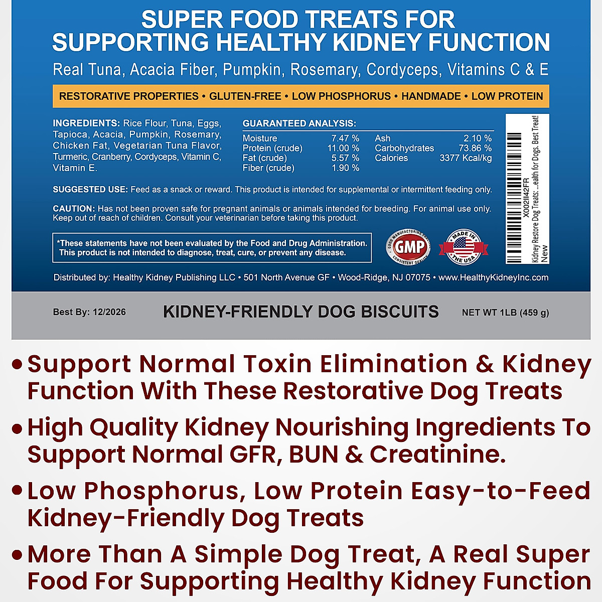 Kidney Restore Tuna Dog Treats. Special Kidney Friendly Dog Treats, Low Protein Dog Treats for Kidney Diets. Kidney Dog Treats Your Canine Will Love. Renal Dog Treats