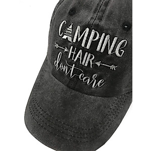 HHNLB Unisex Camping Hair Don t Care 1 Vintage Jeans Baseball Cap Classic Cotton Dad Hat Adjustable Plain Cap