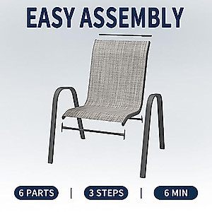 Amopatio Outdoor Dining Set for 4, Patio Table and Chairs Set