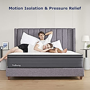 SUI LONG Twin Mattress, 11 Inch Medium Firm Memory Foam and Pocket Spring Hybrid Mattress for Motion Isolation and Pressure Relief, Fiberglass Free & CertiPUR-US Certified