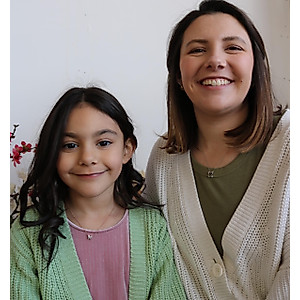 Boston Bay Diamonds 14K Rose Gold Plated & .925 Sterling Silver Diamond Accent Mother & Daughter, Best Friends or Sisters Interlocking Butterfly Necklaces (G-H, I2-I3) - 18" & 14"+2"