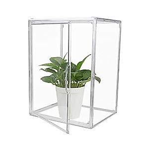 Clear Stackable Plastic Storage Bins with Magnetic Attraction Lid, Dustproof Book & Cosmetic Display Cases, Large Figures Collectibles Showcase, Shoe Box, Protection Organizer for Purse, Handbag, Hat