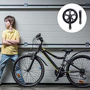 Homoyoyo P_b0936qsxxd Single Crank Set with 1 Cranks, 52T 170mm Black Crankset Single Chain Wheel Bike Accessories Crankarms for Mountain Road Bike 52t Crankset