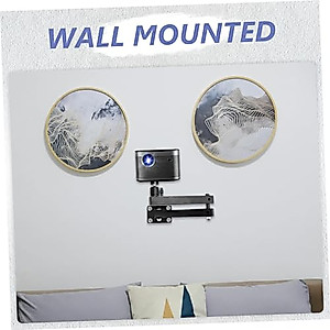 HOMSFOU 1 Set Home Supplies Wall-Mounted Router Rack Stainless Steel Router Storage Holder Black Camera Bracket