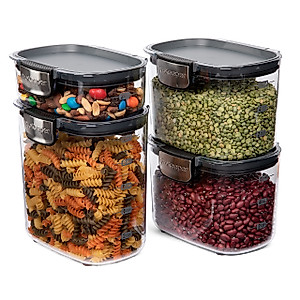 Progressive International ProKeeper+ 4-Piece Clear Plastic Modular Airtight Pantry Food/Snack Kitchen Storage Organization Container Canister Set (PKS-4PC (4-Piece Set))