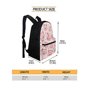 BIGCARJOB Children Backpacks Lovely Pig Print Casual Travel Waterproof School Book Bags Pink for Kids Girls