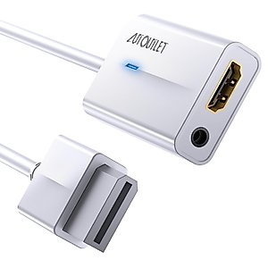 AUTOUTLET Wii to HDMI Converter 1080P for Full HD Device, Wii HDMI Adapter with 3,5mm Audio Jack&HDMI Output Compatible with Nintendo Wii, Wii U, HDTV, Monitor-Supports All Wii Display Modes 720P