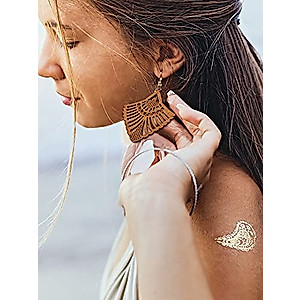 12 Pairs African Wooden Earrings for Women Bohemian Wood Earrings Bulk Ethnic Dangle Drop Earrings Boho African Earrings(Stylish Style)