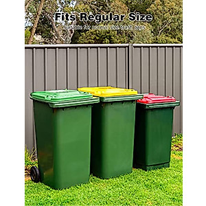 Mellbree Trash Can Lid Lock, 2Pcs Stainless Steel Outdoor Trash Can Strap Lock for Animals, Squirrels, Dogs and Raccoon Lid Lock Garbage Can