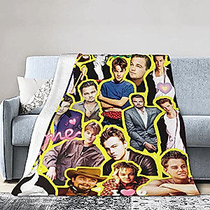 Blanket Leonardo Dicaprio Soft and Comfortable Warm Fleece Blanket for Sofa,Office Bed car Camp Couch Cozy Plush Throw Blankets Beach Blankets
