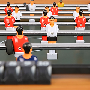 Vilobos 48in Competition Sized Foosball Table, Arcade Table Soccer for Adults Teens, Football Table for Home, Arcade Game Room Arcade w/ 2 Balls, Brown