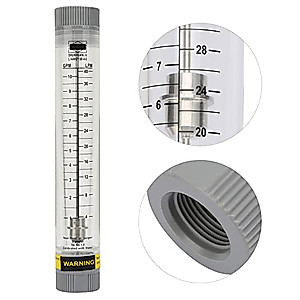 Respicefinem LZM-20G Acrylic Plexiglass Meter 1-10GPM G3/4 Female Thread High Visibility Precision for Industrial Fluid Control Panel Mount Design