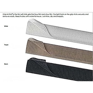 Con-Tact Brand Grip-N-Stick Durable Self-Adhesive Non-Slip Shelf and Drawer Liner, 18" x 4', Black