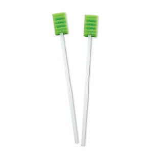 Stryker – Sage Toothette Plus Single Use Oral Swabs with Antiseptic Oral Rinse – 1 package of 2 swabs with .25 fl. oz. mint mouthwash – Disposable swabs with long handle