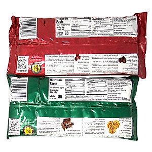 Christmas Chocolate Baking Chips Holiday Mint and Peppermint Crunch Bite Size Chocolates, Assorted Flavor, Pack of 2