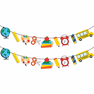 KatchOn, Back to School Decorations - Large, 10 Feet, No DIY | Back to School Banner, Teacher Appreciation Banner | Back to School Garland, Teacher Appreciation Decorations | Teacher Party Decorations
