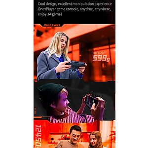 QUJUSO OnexPlayer Mini Pro 7" Handheld Game Console Portable PC Mini Laptop UMPC Win 11 AMD Ryzen 7 6800U 16GB LPDDR4 RAM/1TB NVMe M.2 SSD 1920 * 1200 Display Screen (Black)