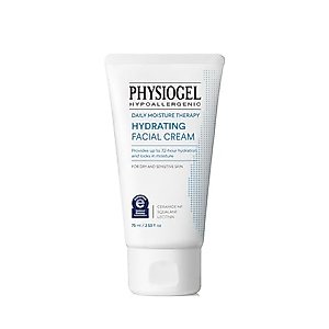 Physiogel Hydrating Facial Cream Moisturizer, Provides 72 hrs of Hydration for Normal to Dry Sensitive Skin, Fragrance Free, Strengthens Skin Barrier, Face Cream for Men & Women, Ceramide, Squalane