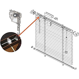 Wand Tilter 2pcs for 2" Blinds Hexagon Shaped Gear Hook Connection for 2" Low Profile Horizontal Blinds