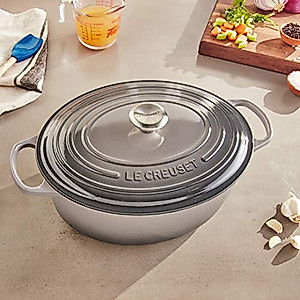 Le Creuset Signature Enameled Cast Iron Oval French (Dutch) Oven, 8 quart, Oyster